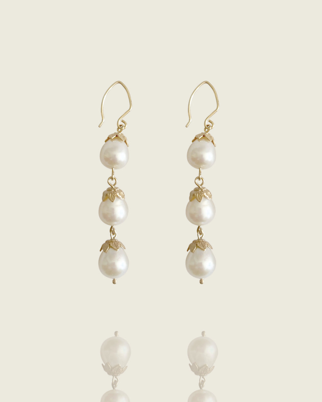 Triple Pearl Drop Earrings – Palm Sunday